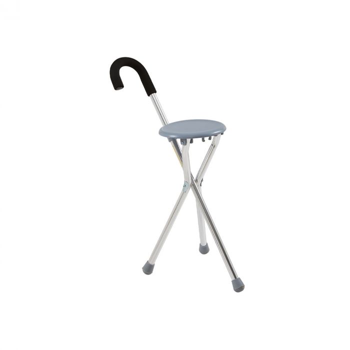 ไม้เท้าเก้าอี้ ไม้เท้าช่วยเดิน 3 ขา สำหรับกางเป็นที่นั่ง และพับเก็บได้